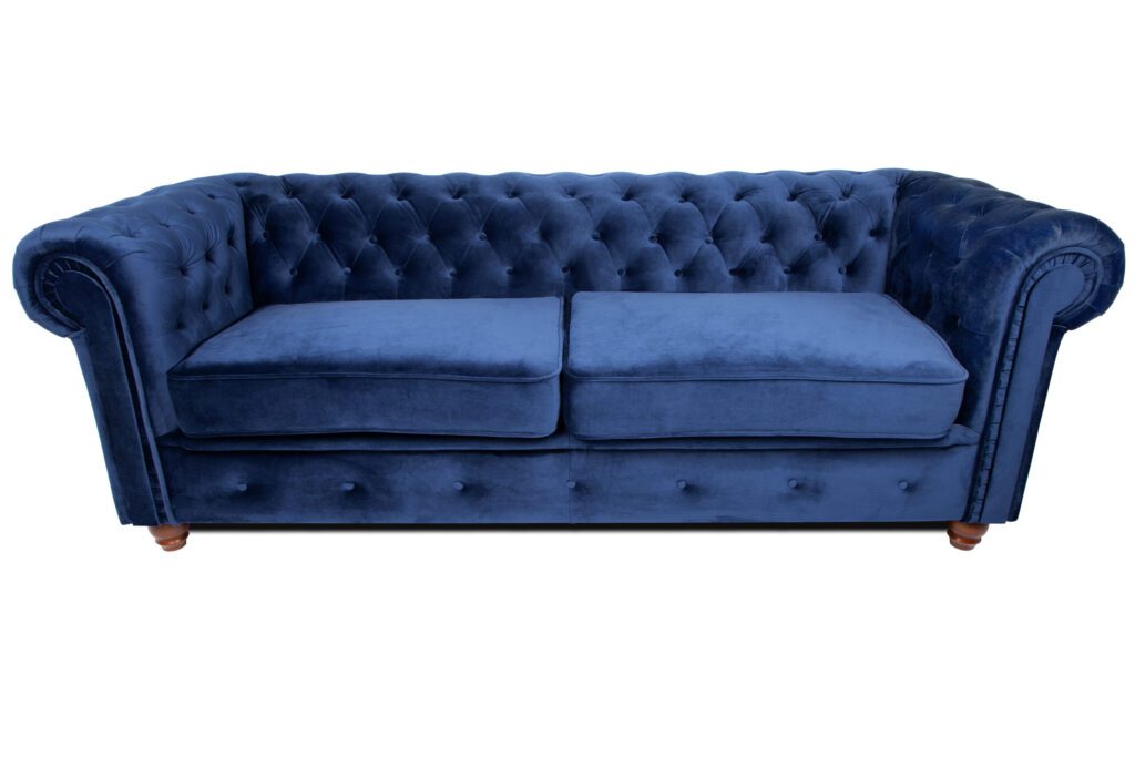 Chesterfield 3 Seater Sofa Blue - Trio Furnishings