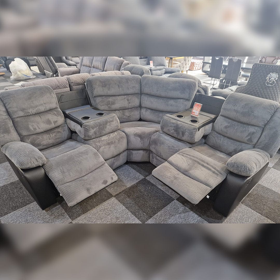 Rio Jumbo recliners 3+2 Seater Sofa Grey